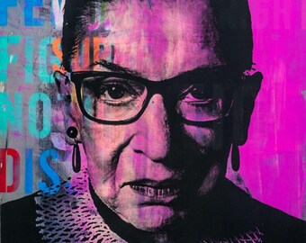 RBG, Ruth Bader Ginsburg, 5% of Sales to ACLU, Fine Art Print of ...