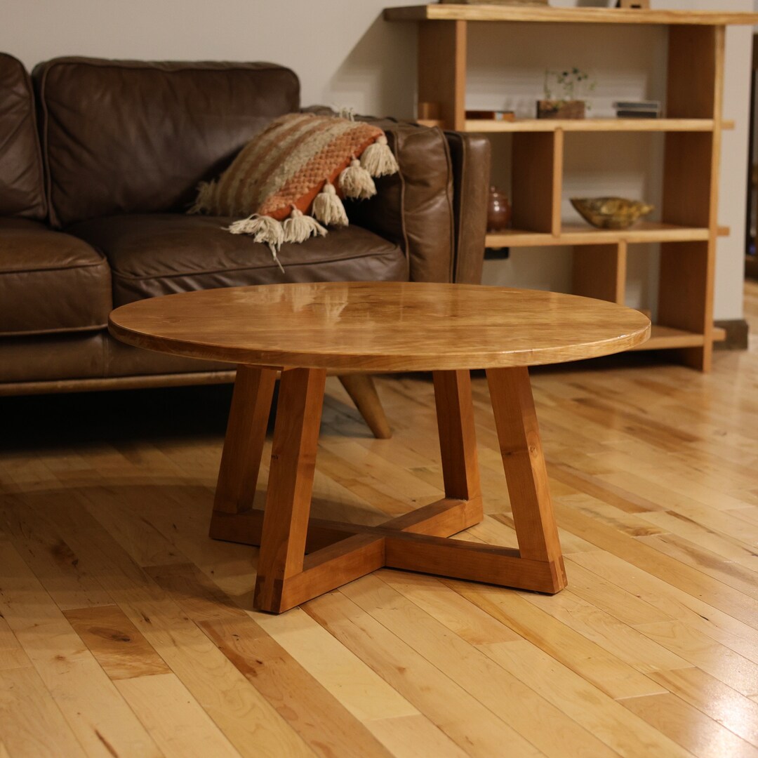Collapsible Coffee Table Solid Cherry Hardwood With Durable Epoxy ...