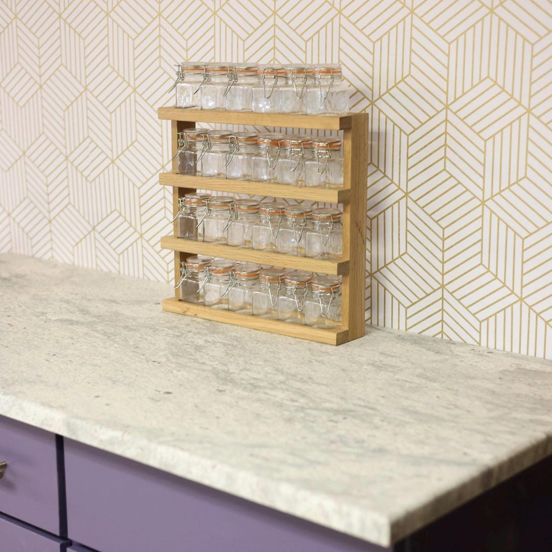 Deluxe Spice Rack (includes 24 Glass Jars) - Etsy