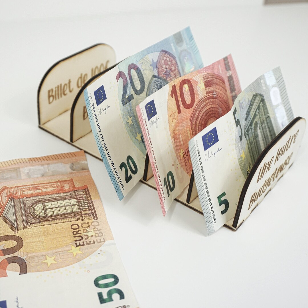 Banknote Display // Budget Envelopes 5, 10, 20, 50 and 100 Euro Note ...