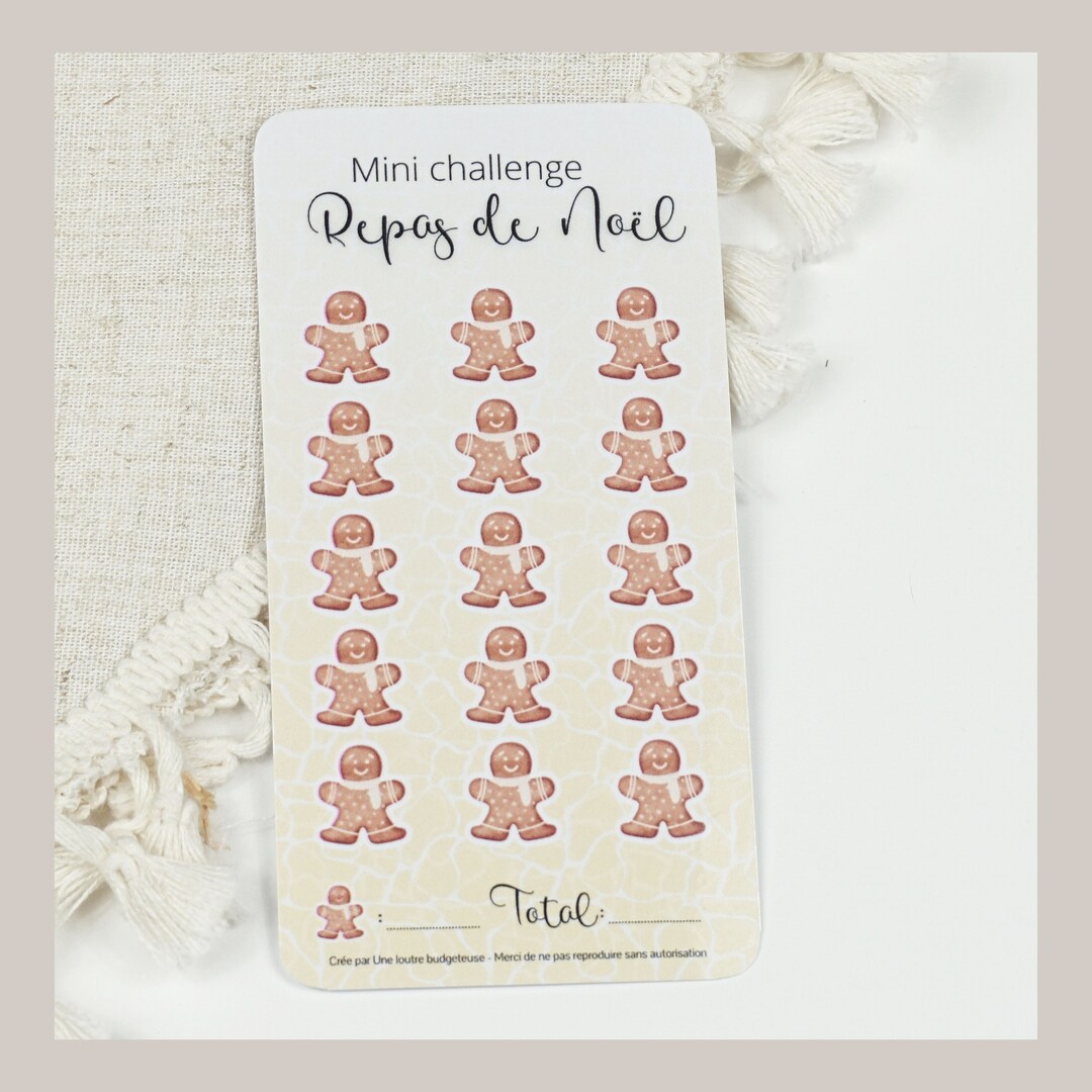 MINI CHALLENGE/DEFI Budget Envelopes Christmas Meal // Laminated Sheet ...