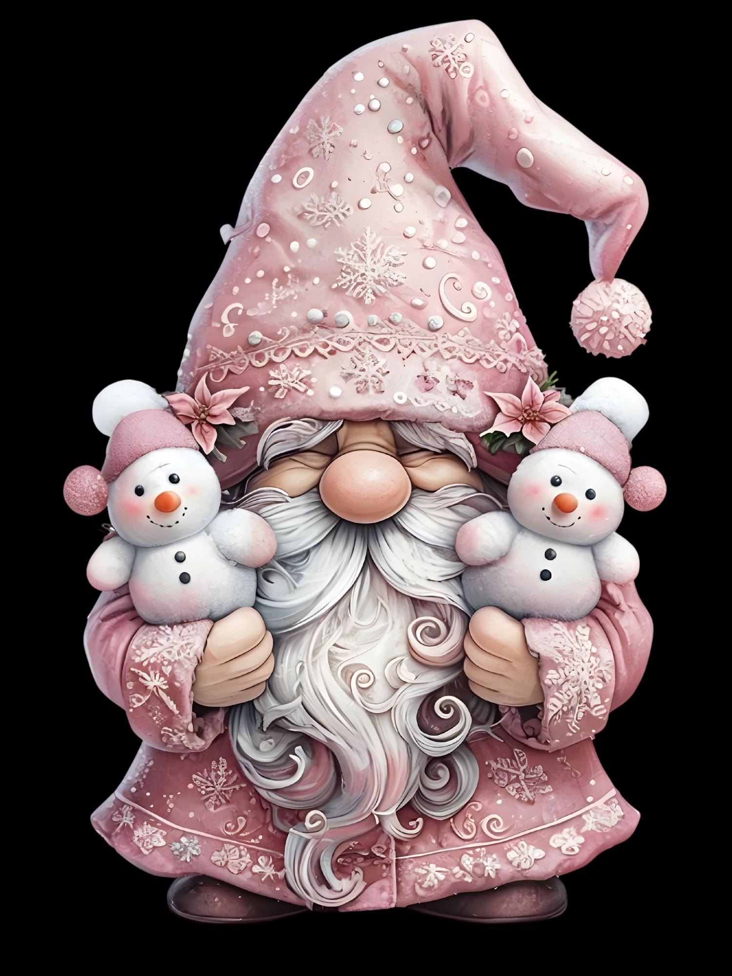 Pink Christmas Gnome Gonk Clipart Set - Includes 8 PNG Santa Gnome ...