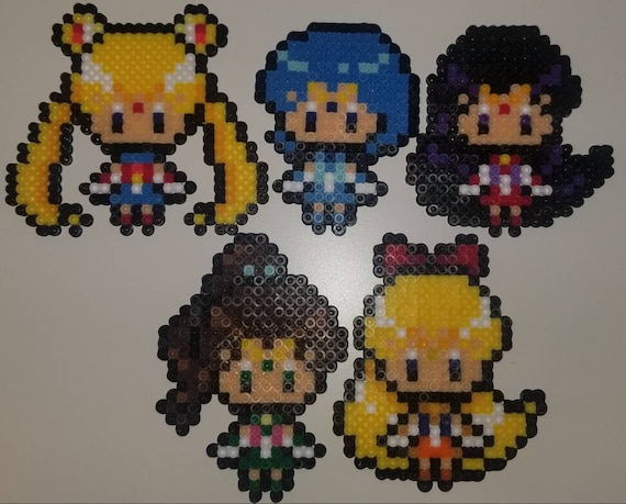 Sailor Senshi Chibis Perler Figuras de cuentas - Etsy España