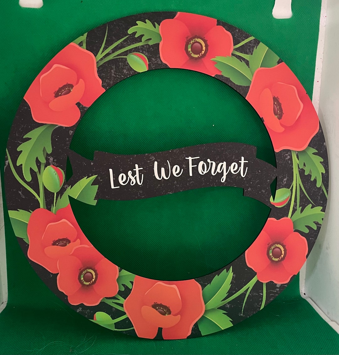 Wooden 3mm Poppy Wreath and Bauble - Etsy