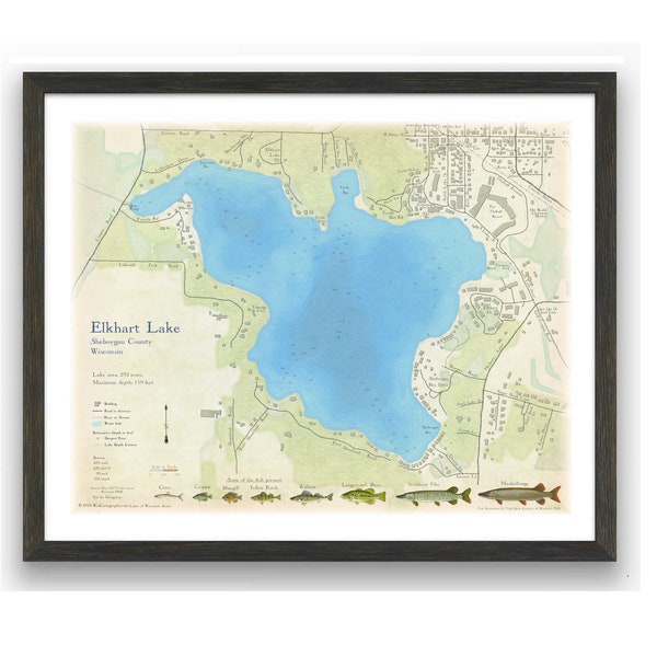 Lake Depth Map Custom - Etsy