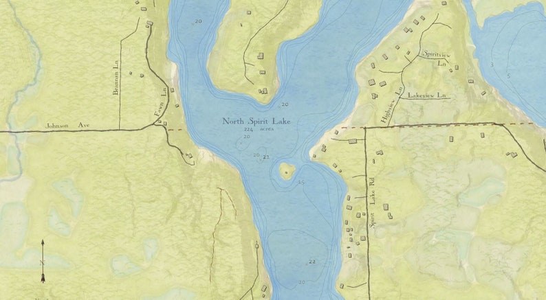 Spirit Lake | North Spirit Lake | Rib Lake | Wisconsin | Map | Lake ...