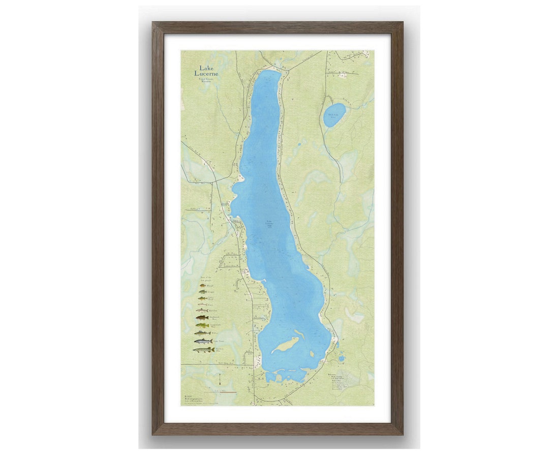 Lake Lucerne Wisconsin. Forest County Near Crandon. Wall Art. Rustic ...