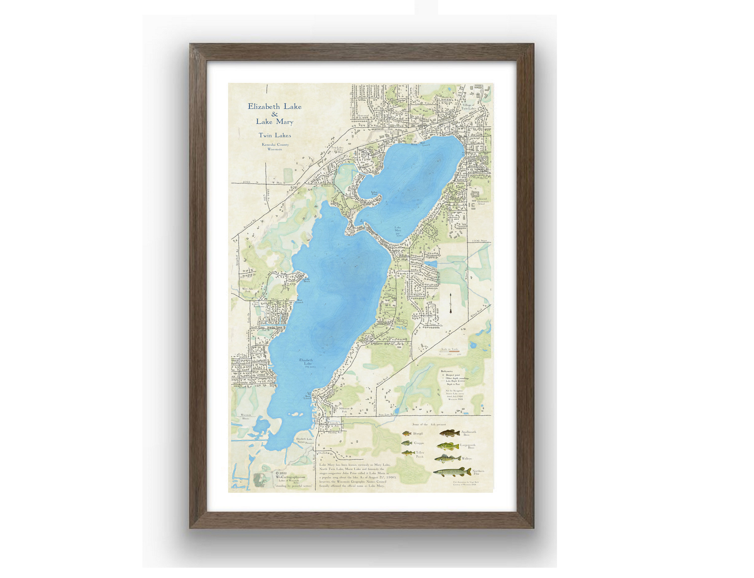 Mapa Del Lago Mary, Florida Mapa De Los Lagos Mary Y Elizabeth.