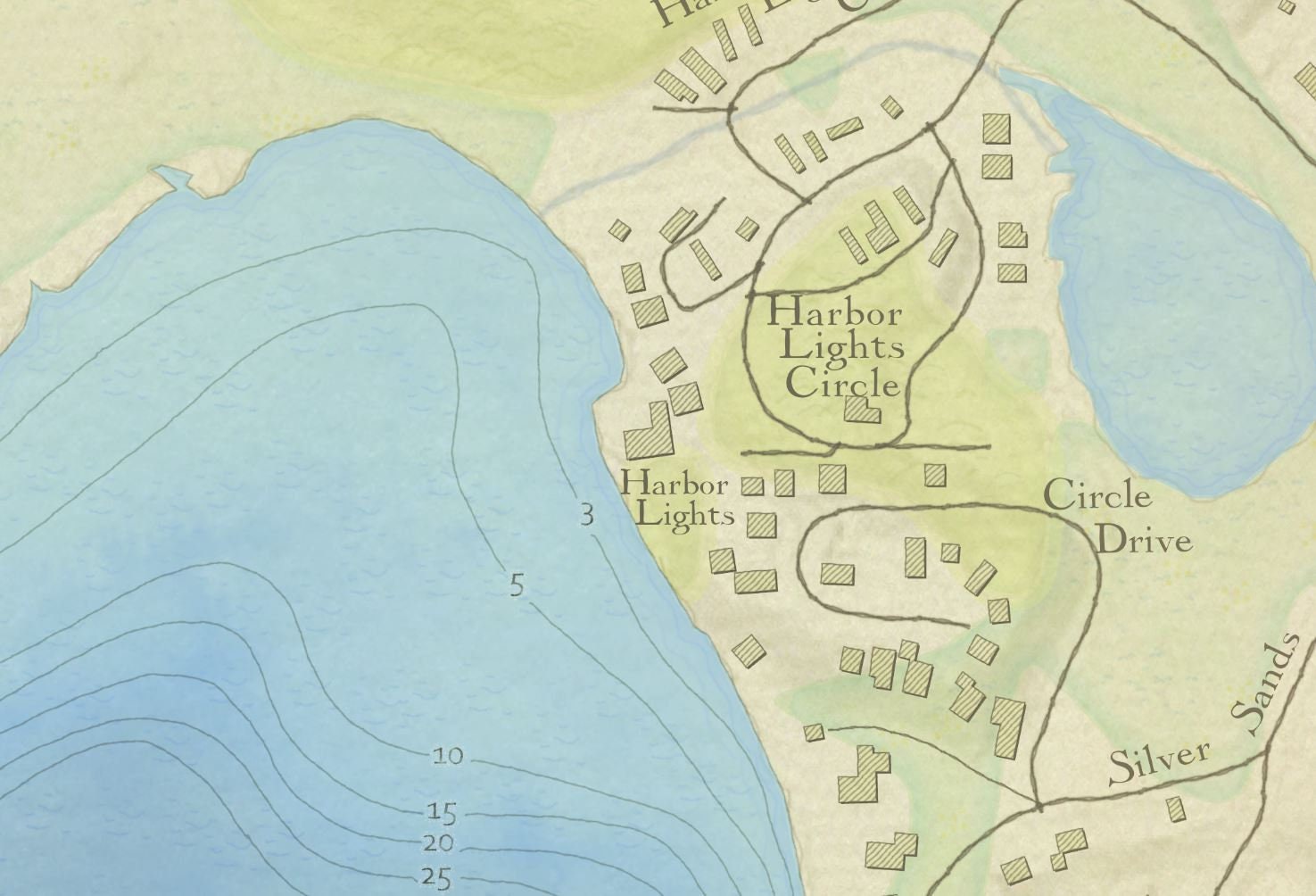 Lake Ellen Cascade Sheboygan County Wisconsin Vintage Style Map Lake ...