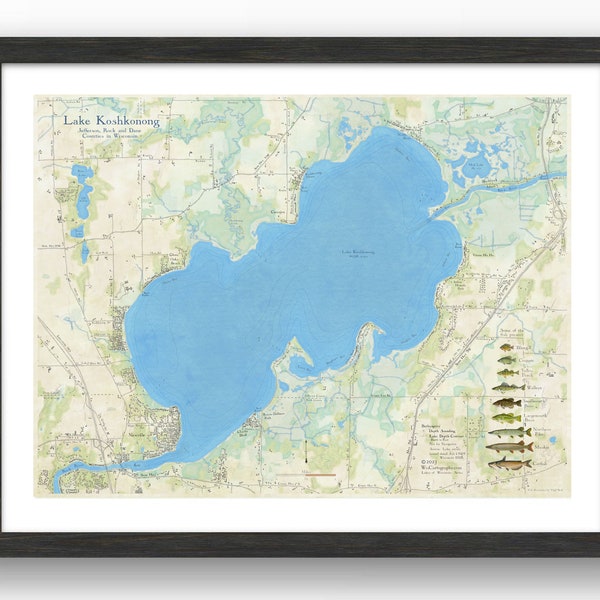 Lake Map - Etsy