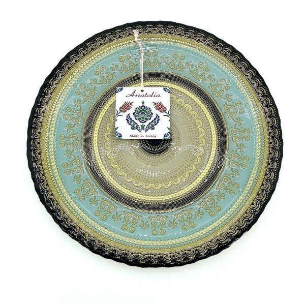 Blue Glass Charger Plate - Etsy