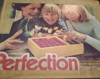 Vintage Perfection Game Lakeside 1977 COMPLETE Match Shapes Against ...