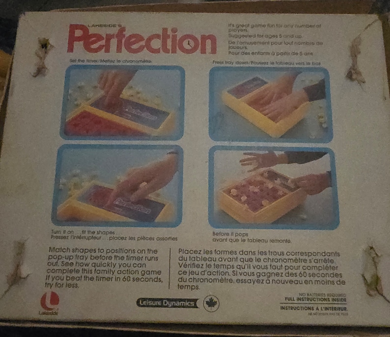 1975 Vintage Perfection Board Game - Etsy