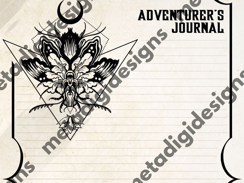 Dnd Character Sheet Pack Death's Head Moth Themed Dnd5e Insert ...