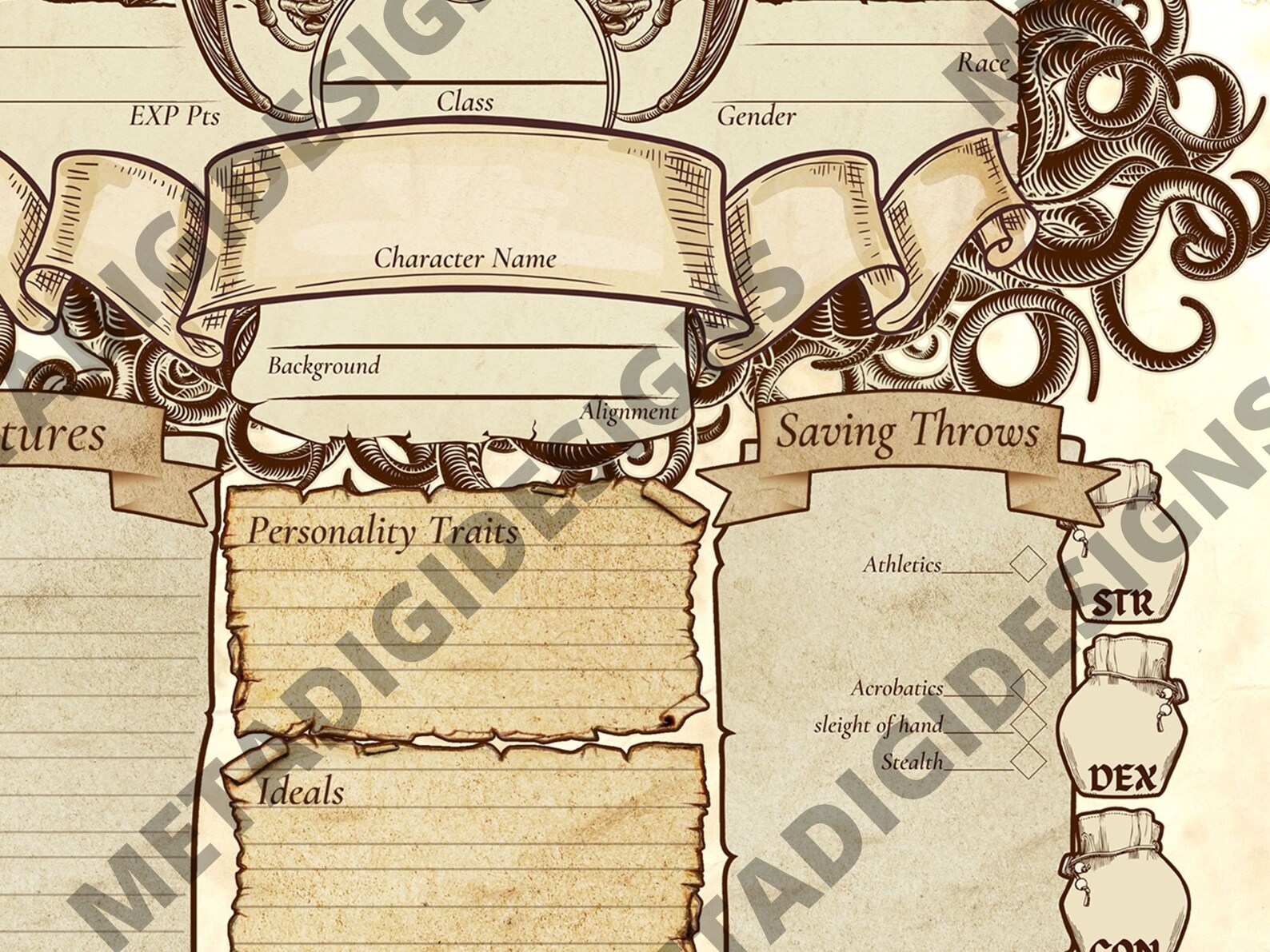 Dnd Character Sheet Pack Call of Cthulhu Themed Dnd5e Insert ...