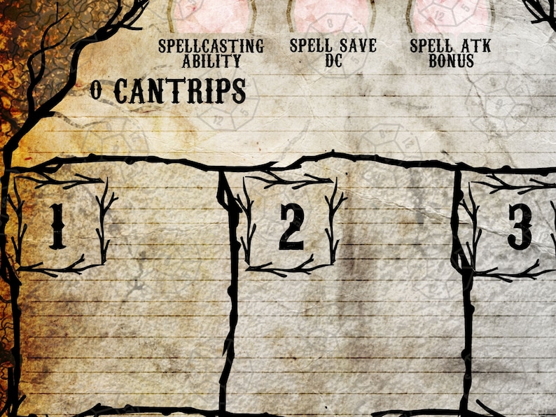 Dnd Character Sheet Pack | Dark Forest Themed Dnd5e Insert, Adventurer ...