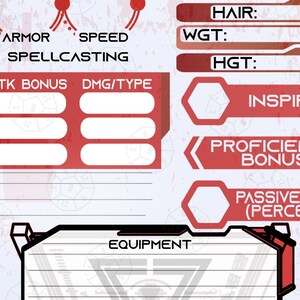 Dnd Character Sheet Pack | Starfighter Pilot Themed Dnd5e Insert ...