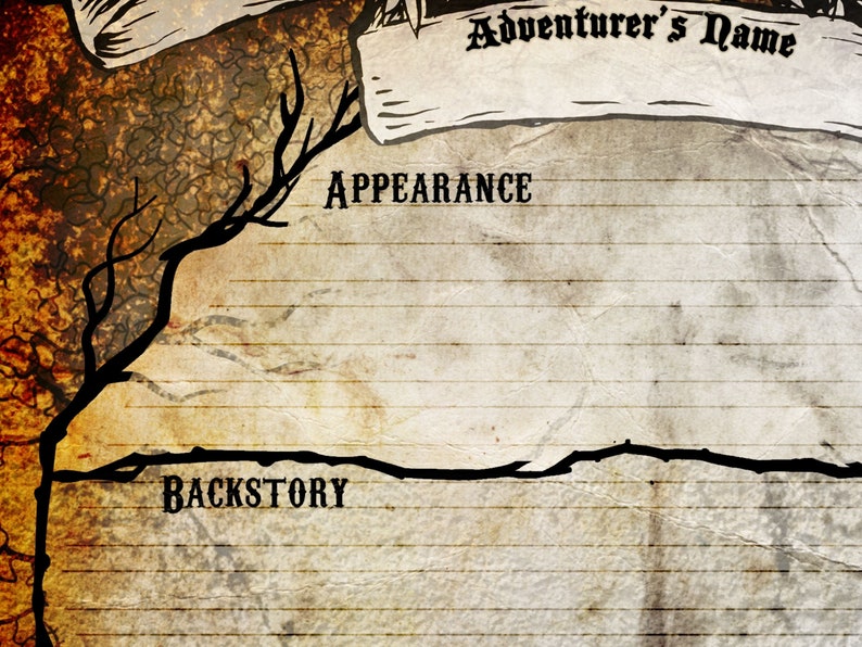 Dnd Character Sheet Pack | Dark Forest Themed Dnd5e Insert, Adventurer ...