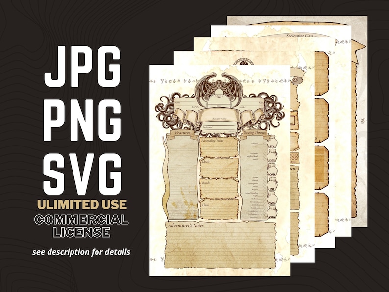 Dnd Character Sheet Pack Call of Cthulhu Themed Dnd5e Insert ...