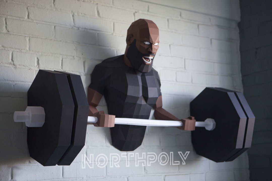 Bicep Curls CT Fletcher Gurko Studio Pepakura Lowpoly Low - Etsy