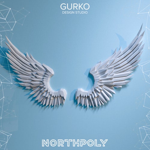 Angel Wings Papercraft Pepakura Lowpoly Low Polygon 3D - Etsy