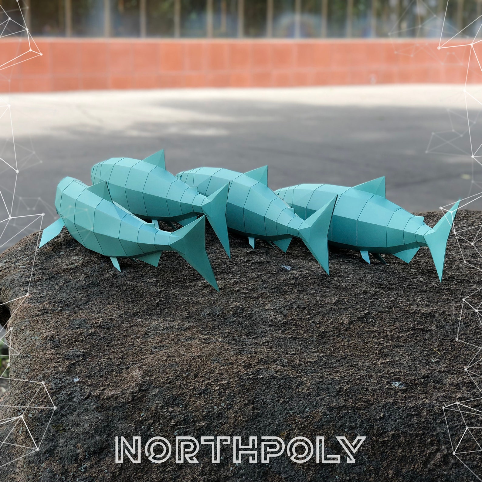 Salmon 4 Pieces Fish Gurko Studio Paper Sculpture Low Poly - Etsy