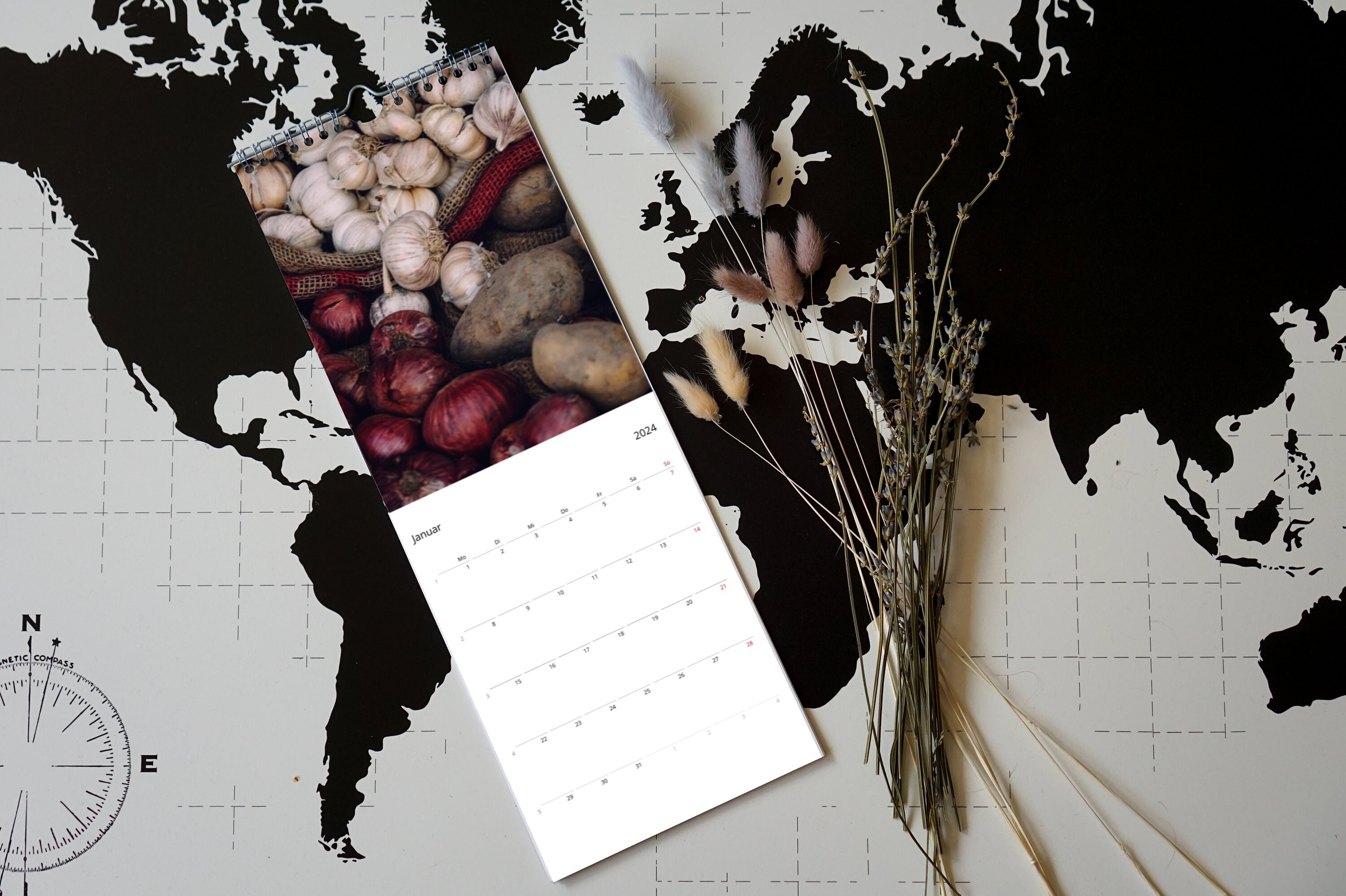 Kitchen Wall Calendar for the Year 2024 A Culinary Journey - Etsy