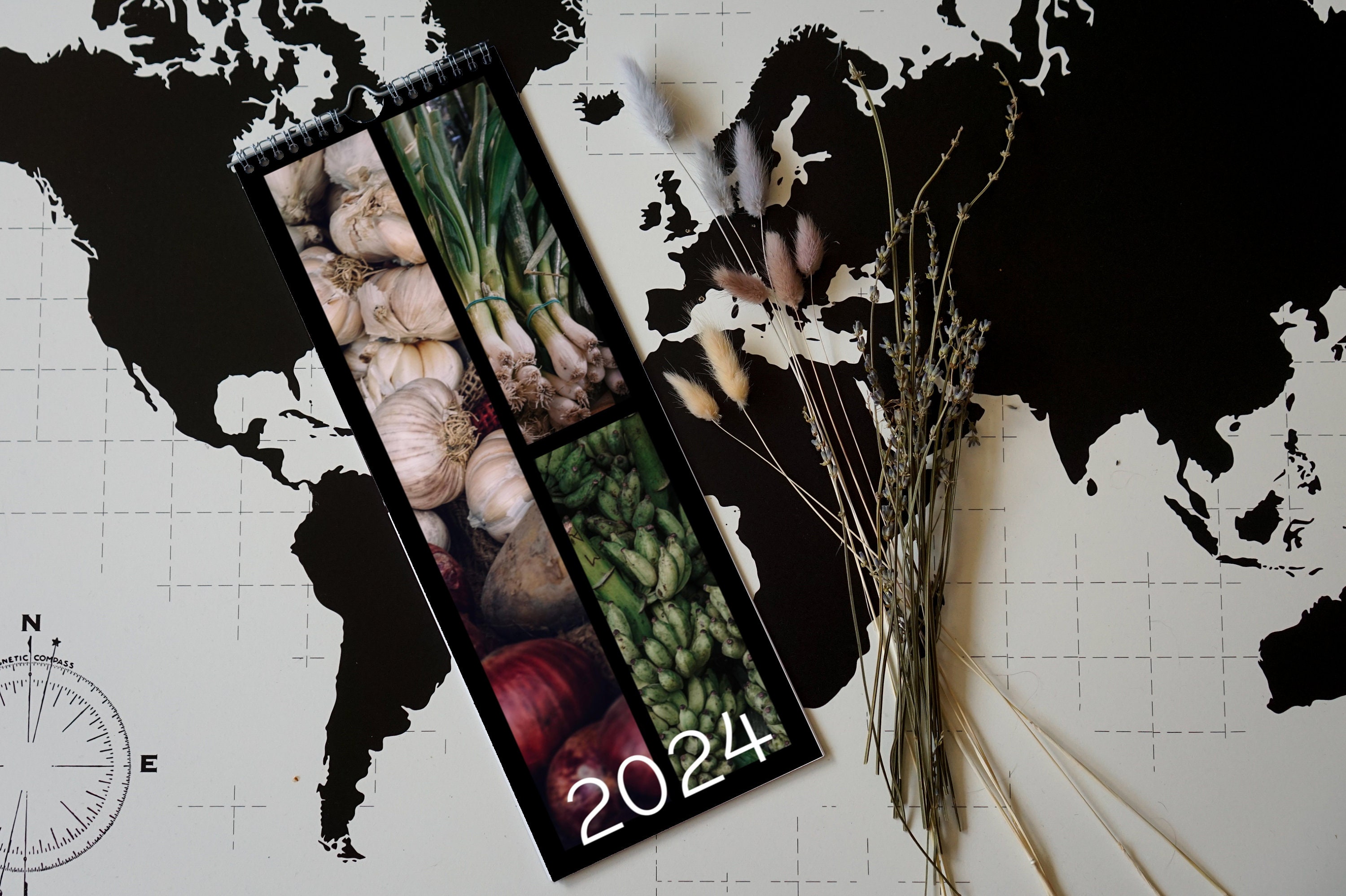 Kitchen Wall Calendar for the Year 2024 A Culinary Journey - Etsy
