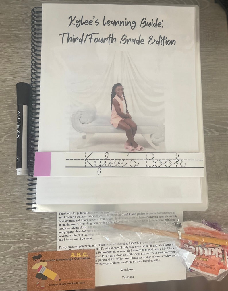 Third and Fourth Grade Learning Guide - Etsy