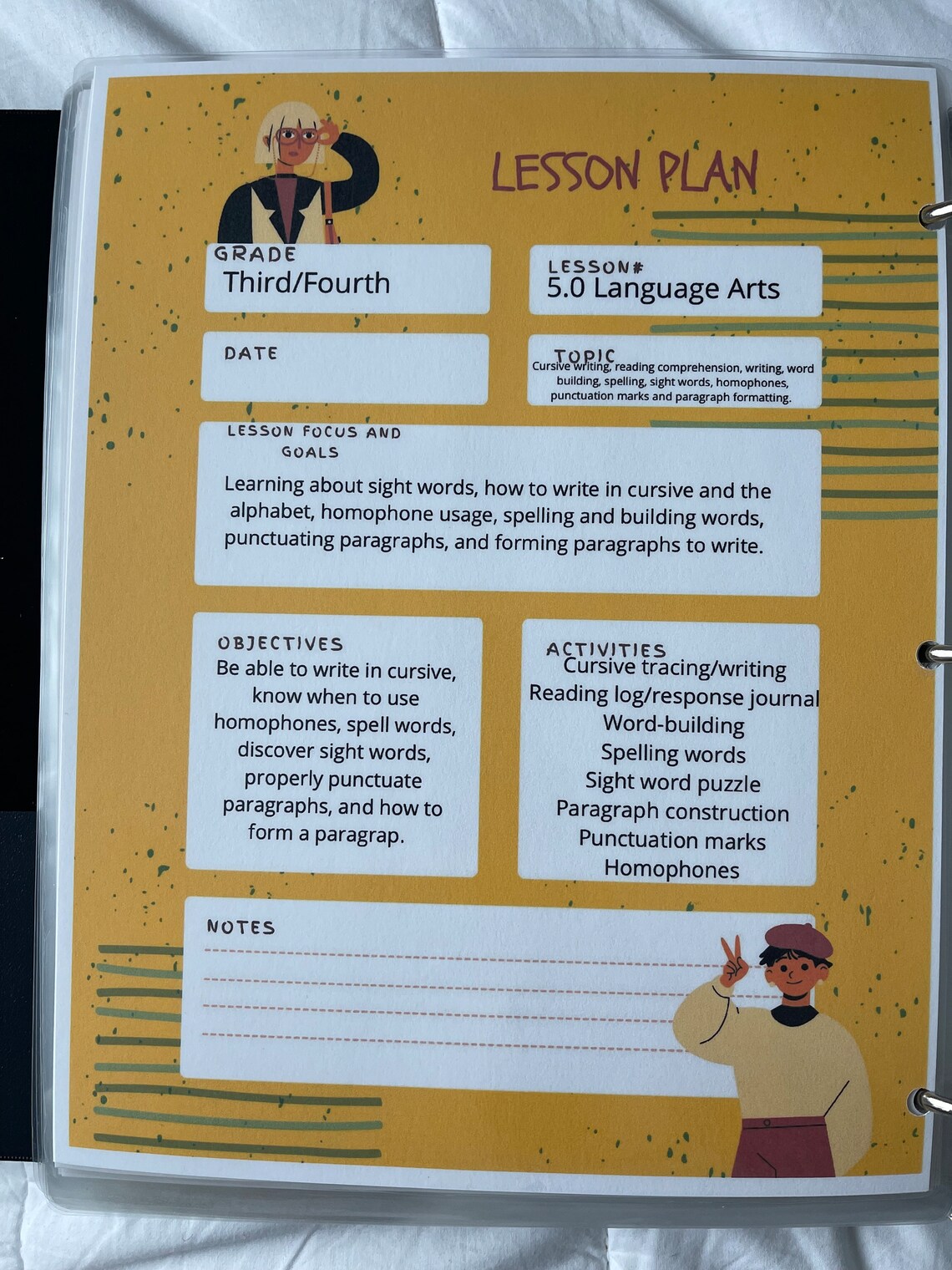 Third and Fourth Grade Learning Guide - Etsy