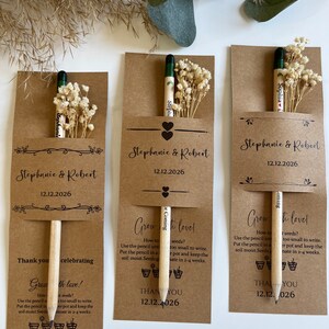 Personalized Placeholder,custom Seed Pencil Thank You Gifts, Plantable ...