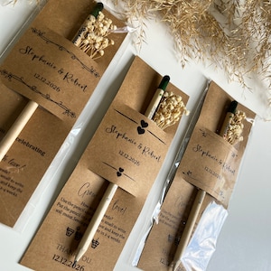 Personalized Placeholder,custom Seed Pencil Thank You Gifts, Plantable ...