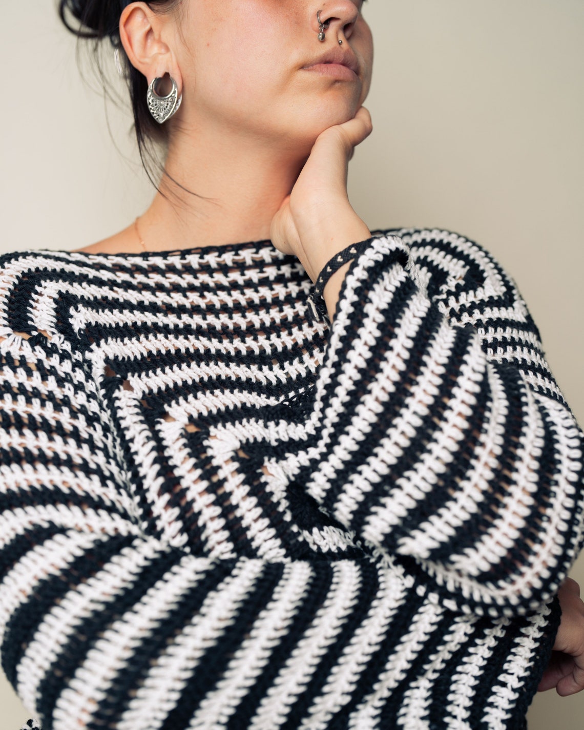 Crochet Boxy Spiral Sweater PDF PATTERN - Etsy