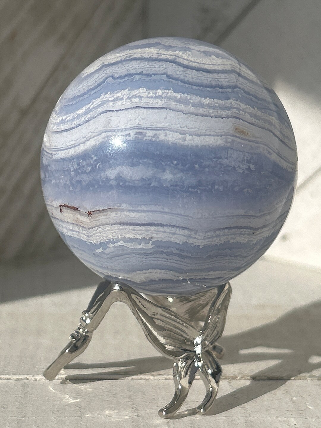 Big Beautiful Blue Lace Agate Sphere - Etsy