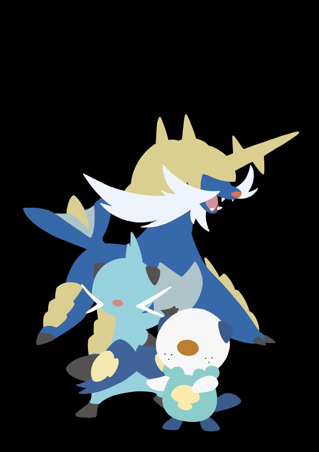 Minimalist Oshawott Evolution and Samurott Head Design - Etsy