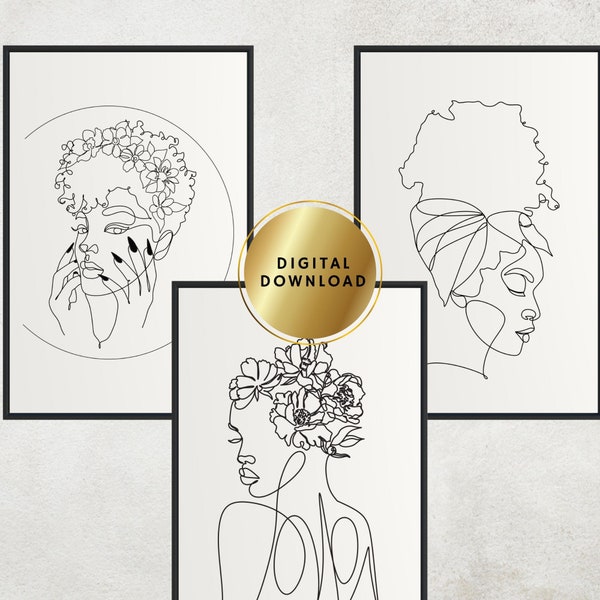 African Line Art - Etsy