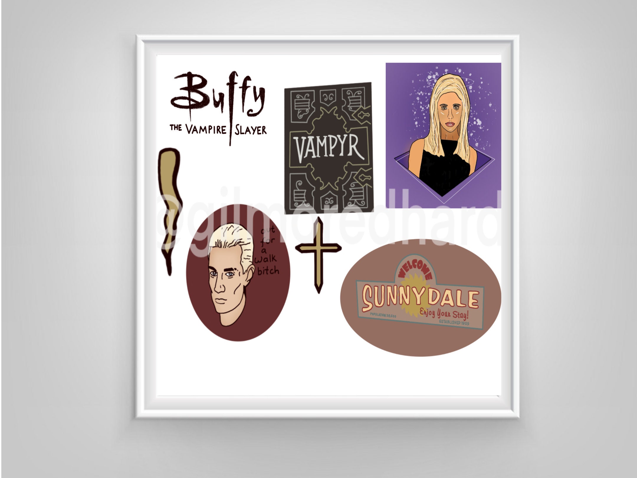Buffy Printable Sticker Pack - Poster - Digital Download - Etsy