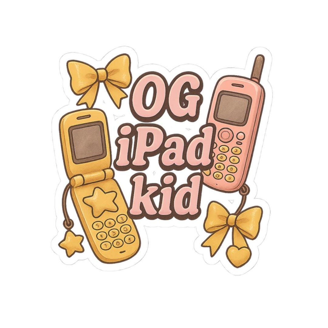 Retro Phone Kid Stickers, Nostalgic Stickers, Cute Laptop Decals, OG ...