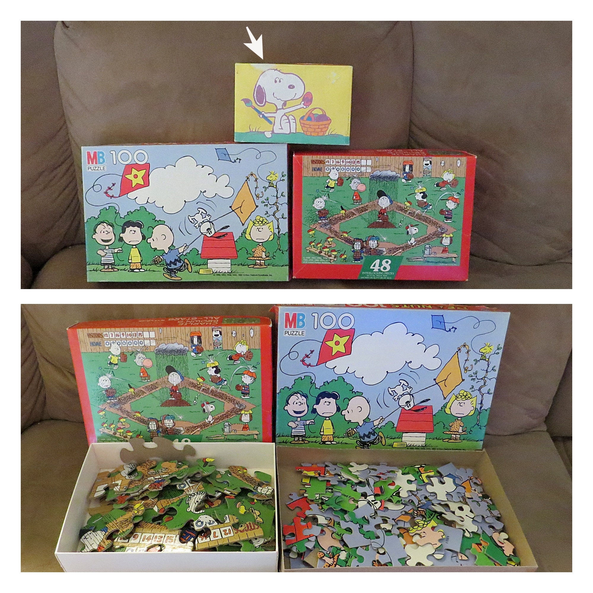 7 Vintage Peanuts Puzzles, Peanuts Jigsaw Puzzles, Peanuts Floor ...