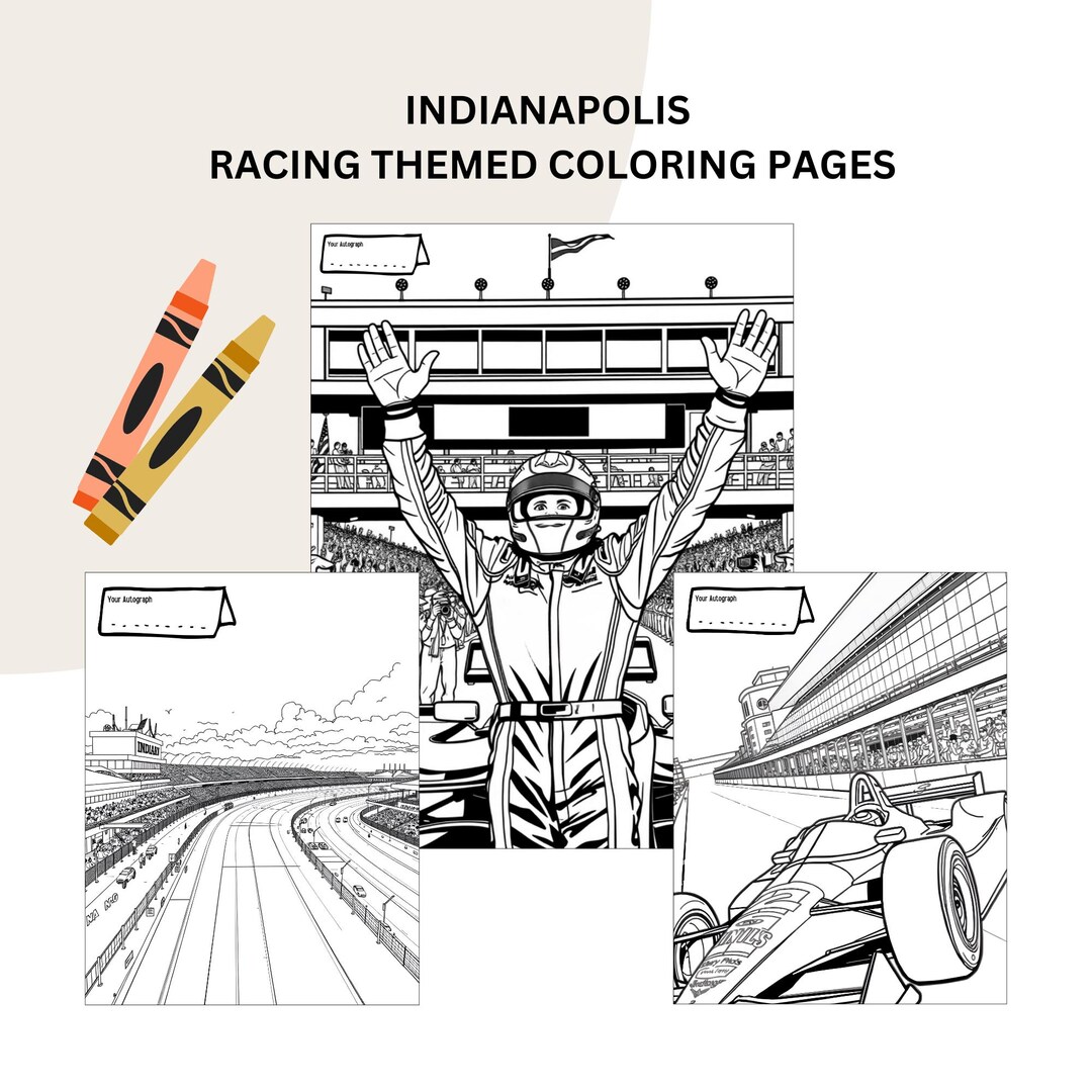 Indianapolis Speedway Indycar Coloring Pages Printable for Airbnb Hosts ...