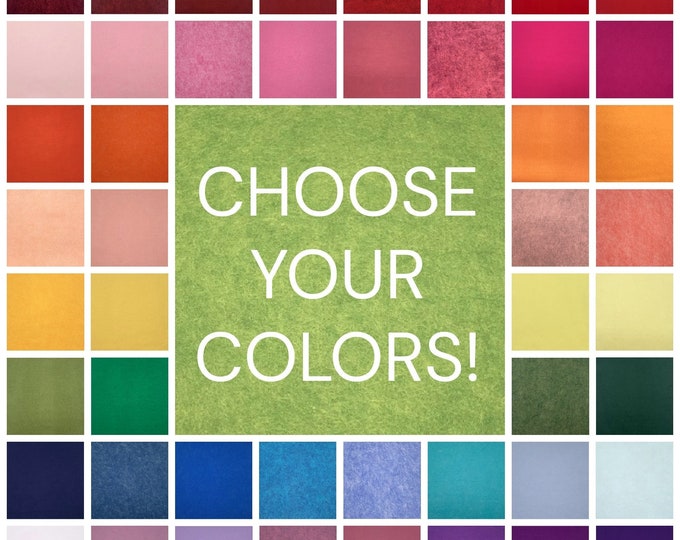 3 SHEETS - 6" X 12" Wool Felt // Merino Wool Blend Felt // More Than ...