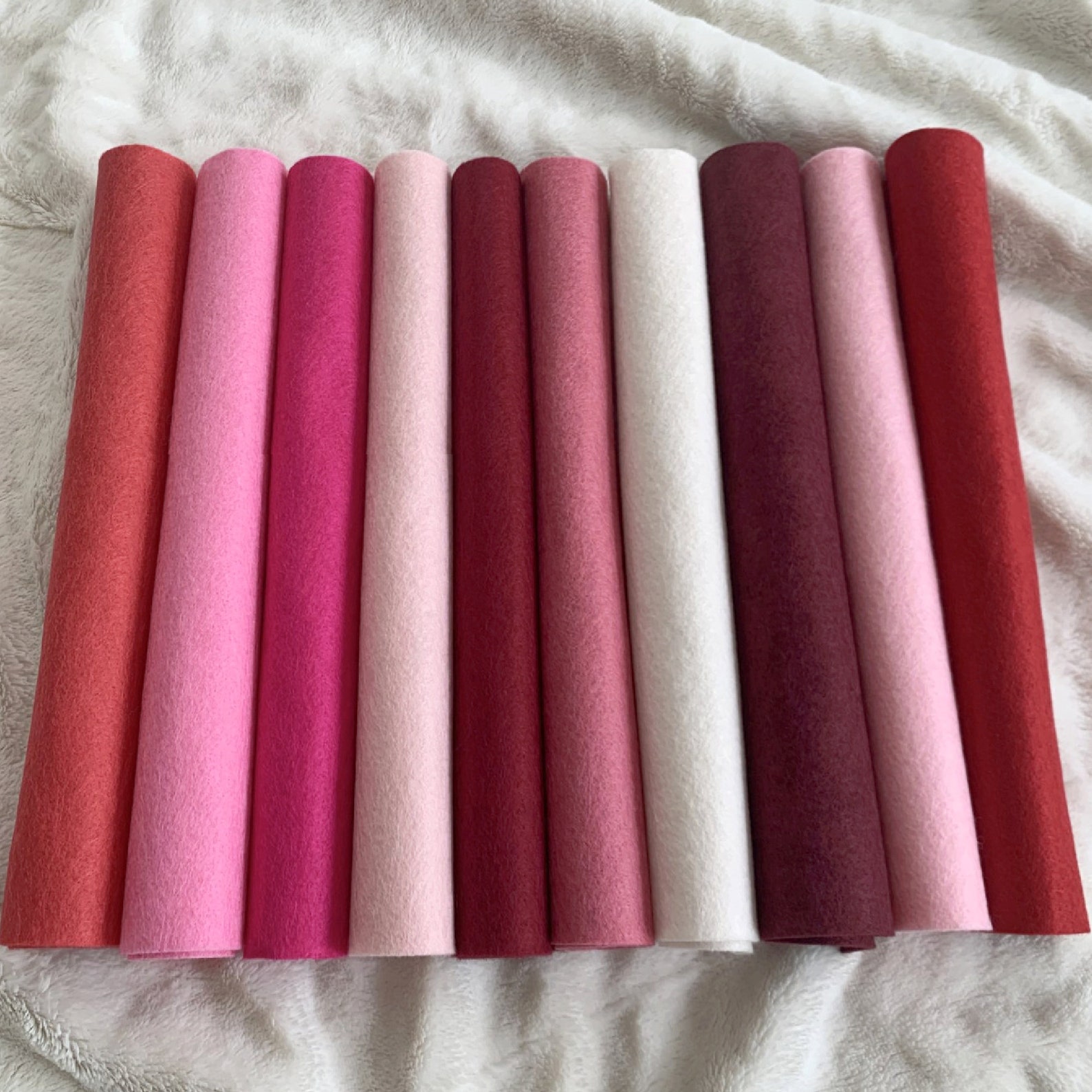 10 Pc ROSEY POSEY Merino Wool Blend Felt Collection // 9" X 12" or 12 ...