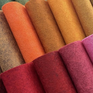 40 Pc Marbled and Heathered - Merino Wool Blend Felt Collection ...