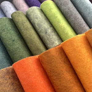 40 Sheets-marbled and Heathered Felt- FREE SHIPPING- Premium Merino ...