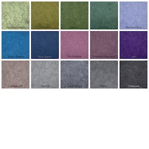 40 Pc Marbled and Heathered - Merino Wool Blend Felt Collection ...