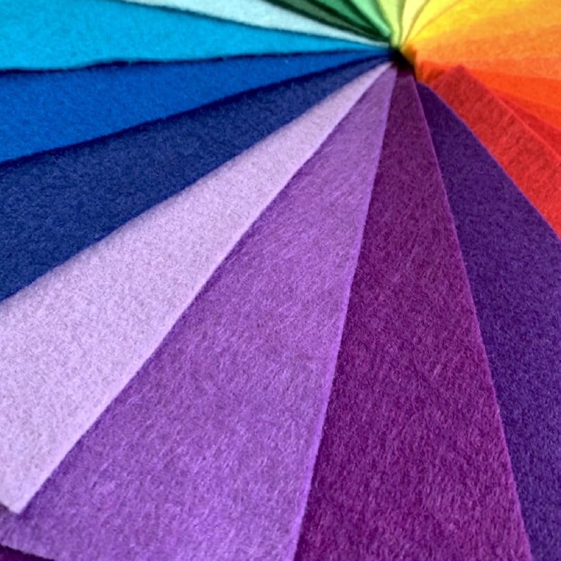 3 SHEETS - 12" X 18" Wool Felt // Merino Wool Blend Felt // More Than ...