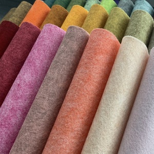 40 Pc Marbled and Heathered - Merino Wool Blend Felt Collection ...