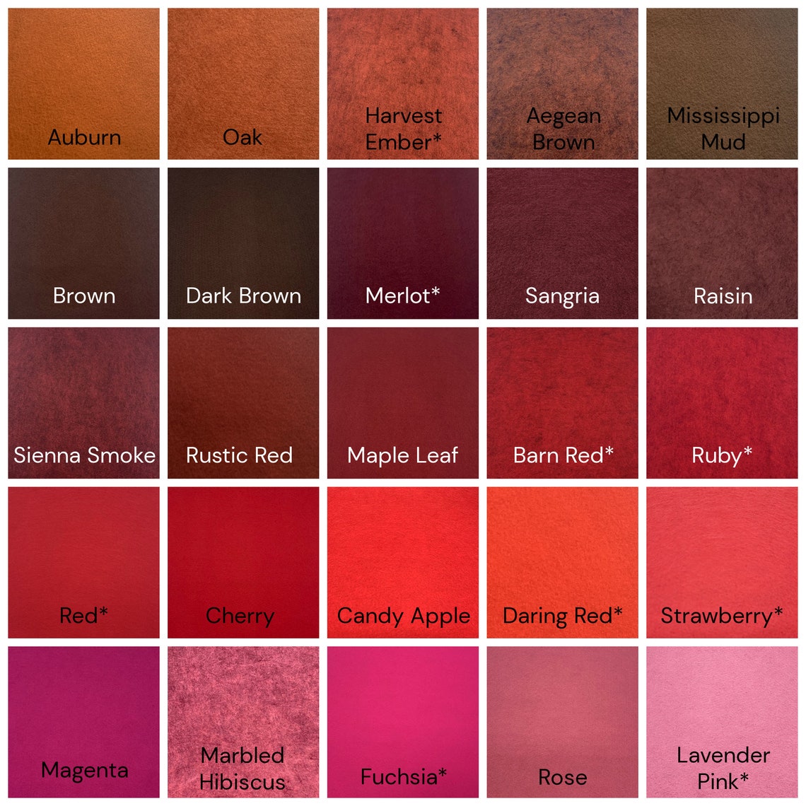 24 SHEETS - 9" X 12" Wool Felt Sheets // Merino Wool Blend Felt // More ...