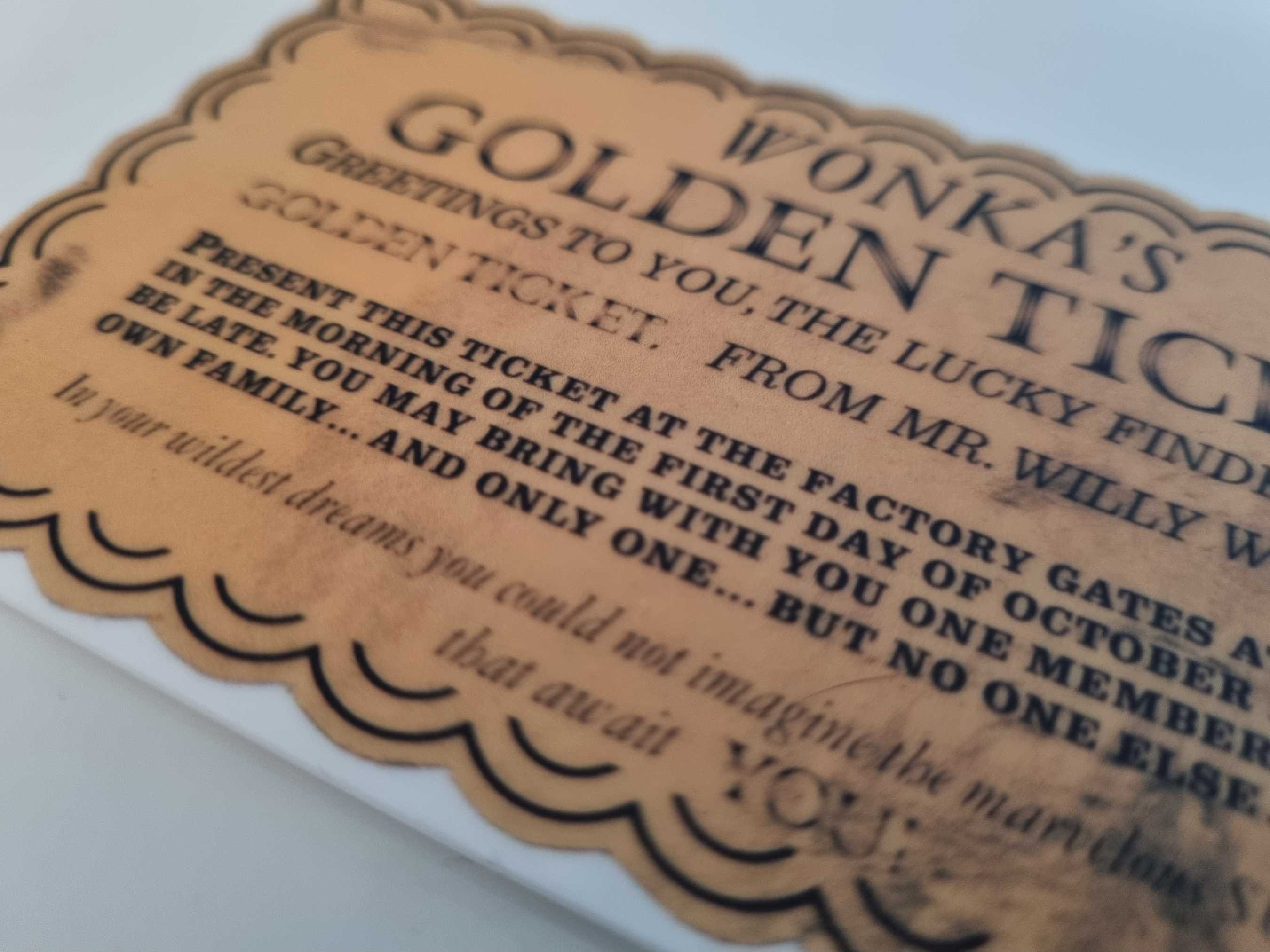 Willy Wonka Golden Ticket Unique 3D Framed Artwork - Etsy