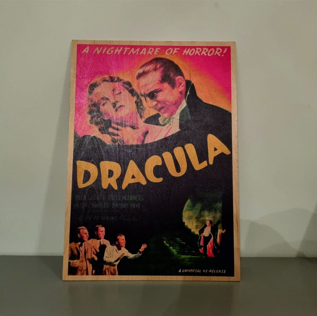 SALE Dracula Classic Wooden Poster - Etsy